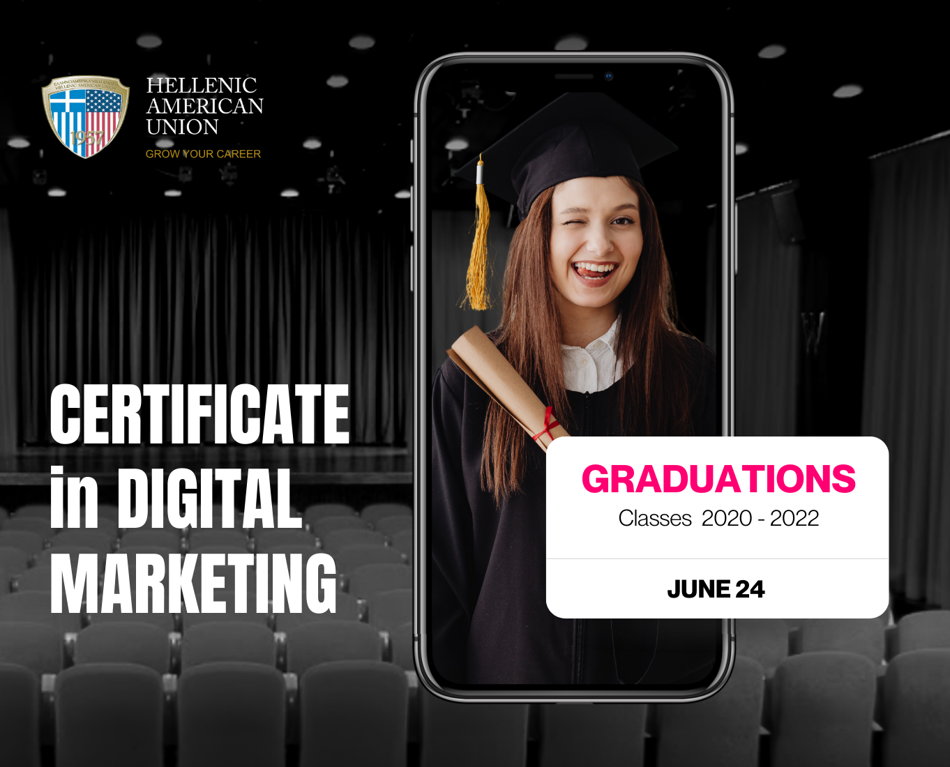 Graduation Ceremony - Certificate in Digital Marketing - hau.gr